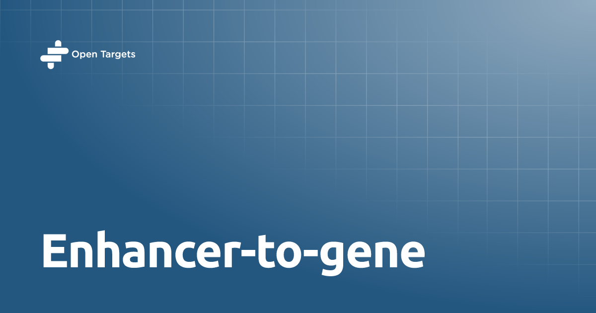 Enhancer-to-gene | Open Targets Platform Documentation